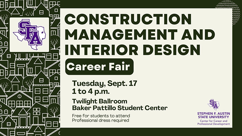 Upcoming Events | Center for Career and Professional Development | SFA